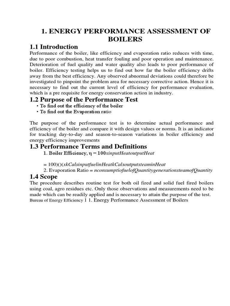 Energy Performance Assessment of Boilers | PDF | Boiler | Steam