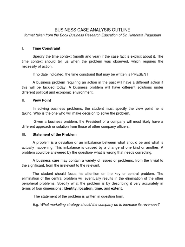 Case Analysis Outline Downldfb | Download Free PDF | Swot Analysis ...