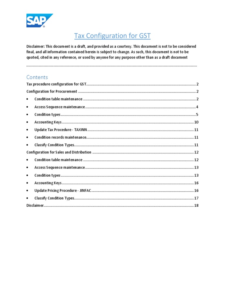 Tax Procedure Configuration PDF | PDF | Business | Finance & Money ...