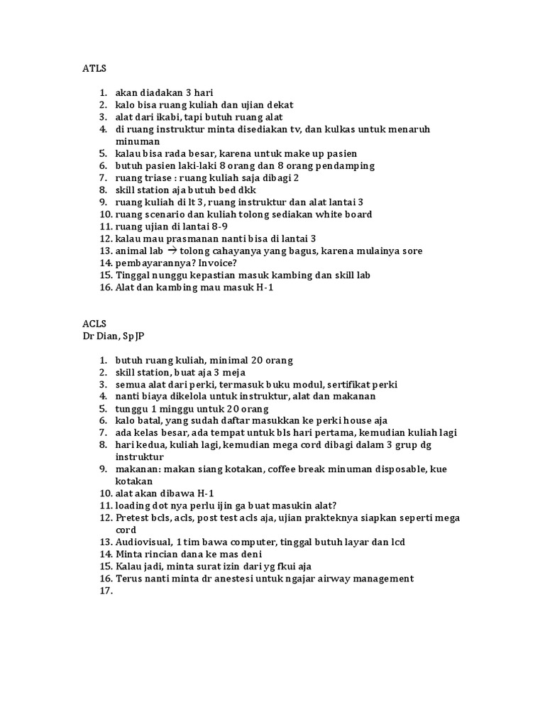 Atls Dan Acls | PDF | Kesehatan Holistik