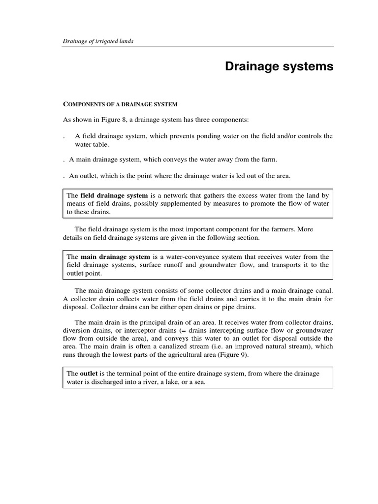 Chapter 3 Drainage System | Drainage | Water Management