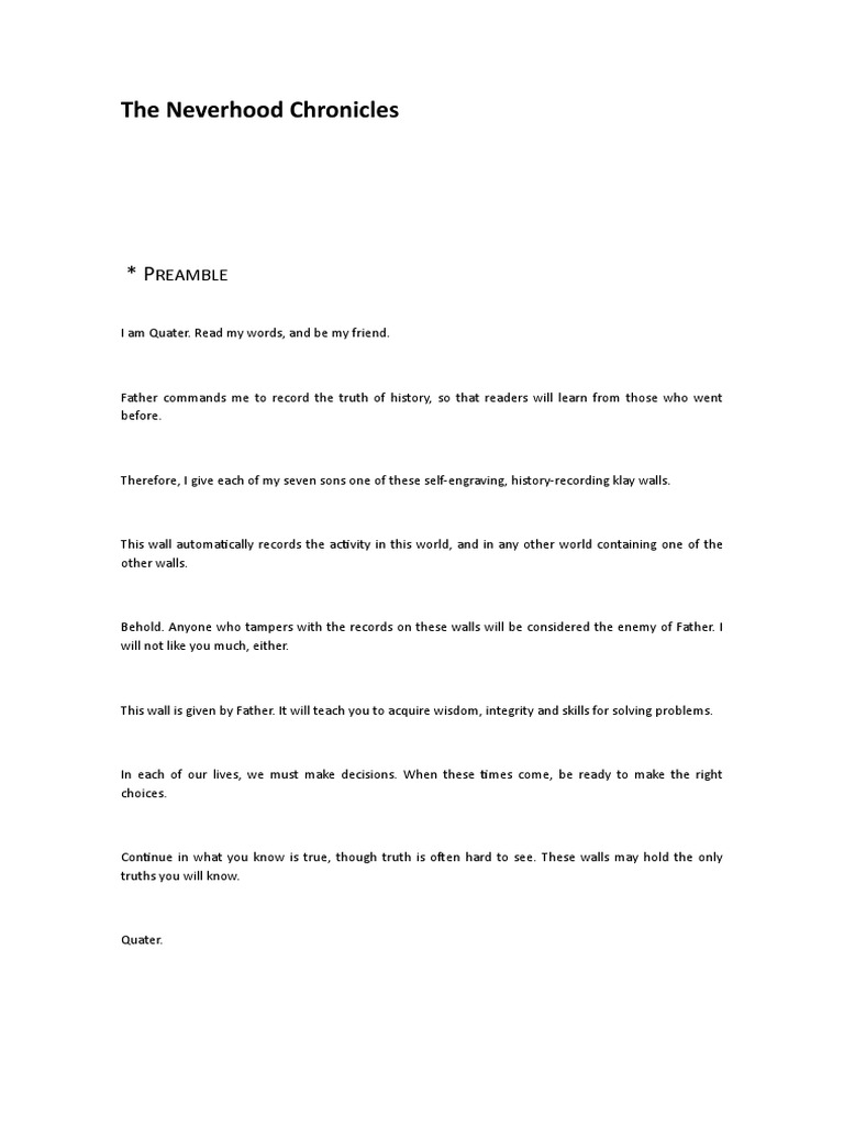 The Neverhood Chronicles | PDF | Marriage | Prison