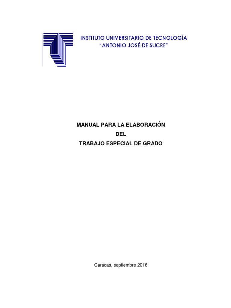 Manual para La Elaboración Del Teg 2016 | PDF | Diseño | Science