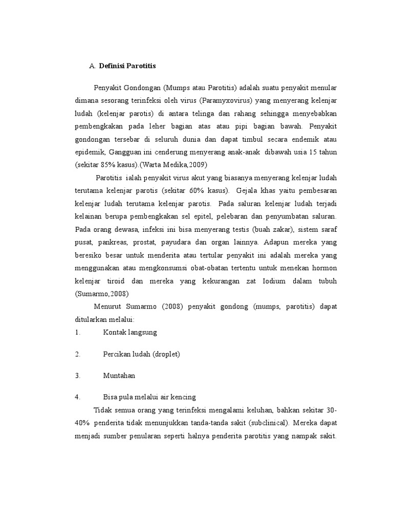 Definisi dan Penularan Parotitis | PDF | Sains & Matematika