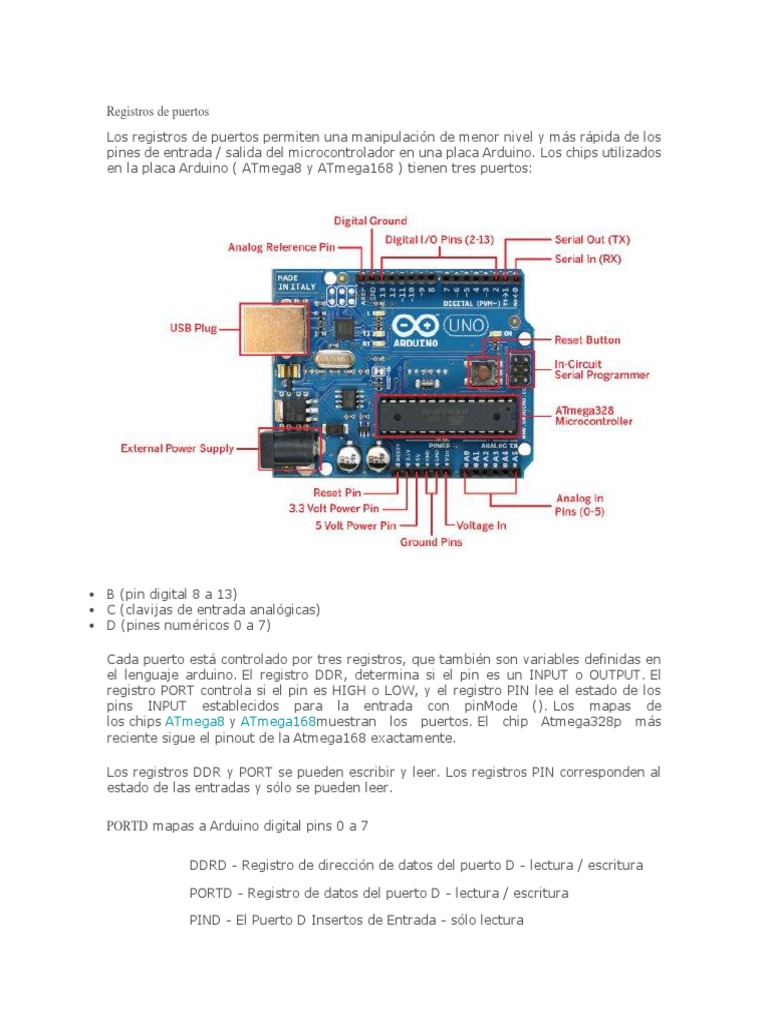 Registros de Puertos | PDF | Poco | Arduino