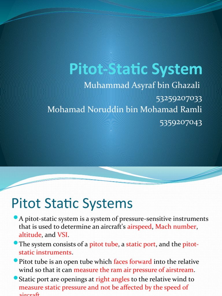 Pitot Static Systems | PDF | Fluid Dynamics | Airspeed