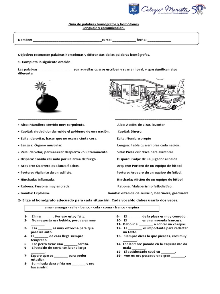 Guia de Homofonos y Homografos