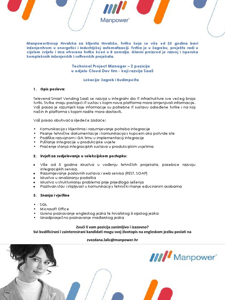 Technical Project Manager Opis Posla | PDF