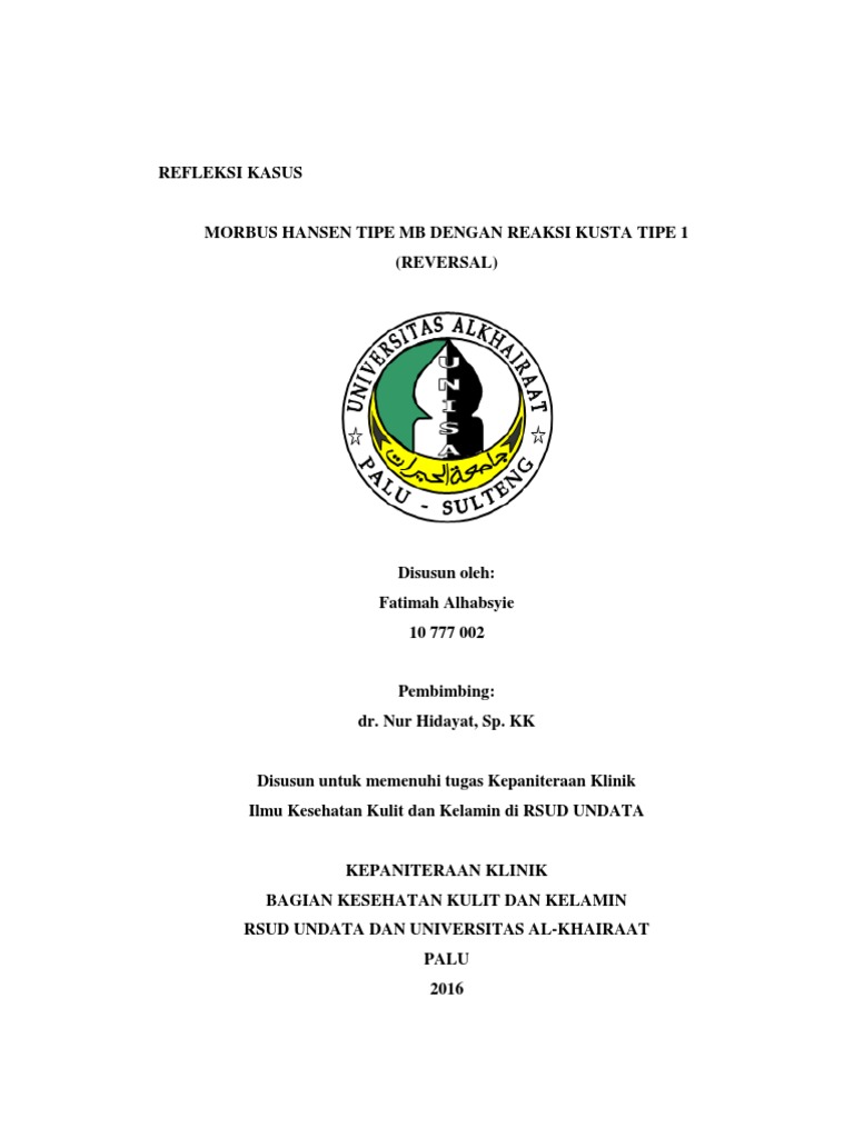 REAKSI KUSTA TIPE 1 PADA PASIEN MORBUS HANSEN TIPE MB | PDF