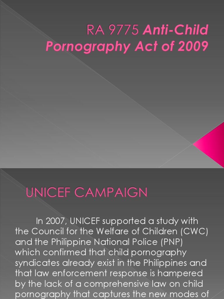 RA 9775 Anti-Child Pornography Act of 2009 | PDF | Victimology | Child ...