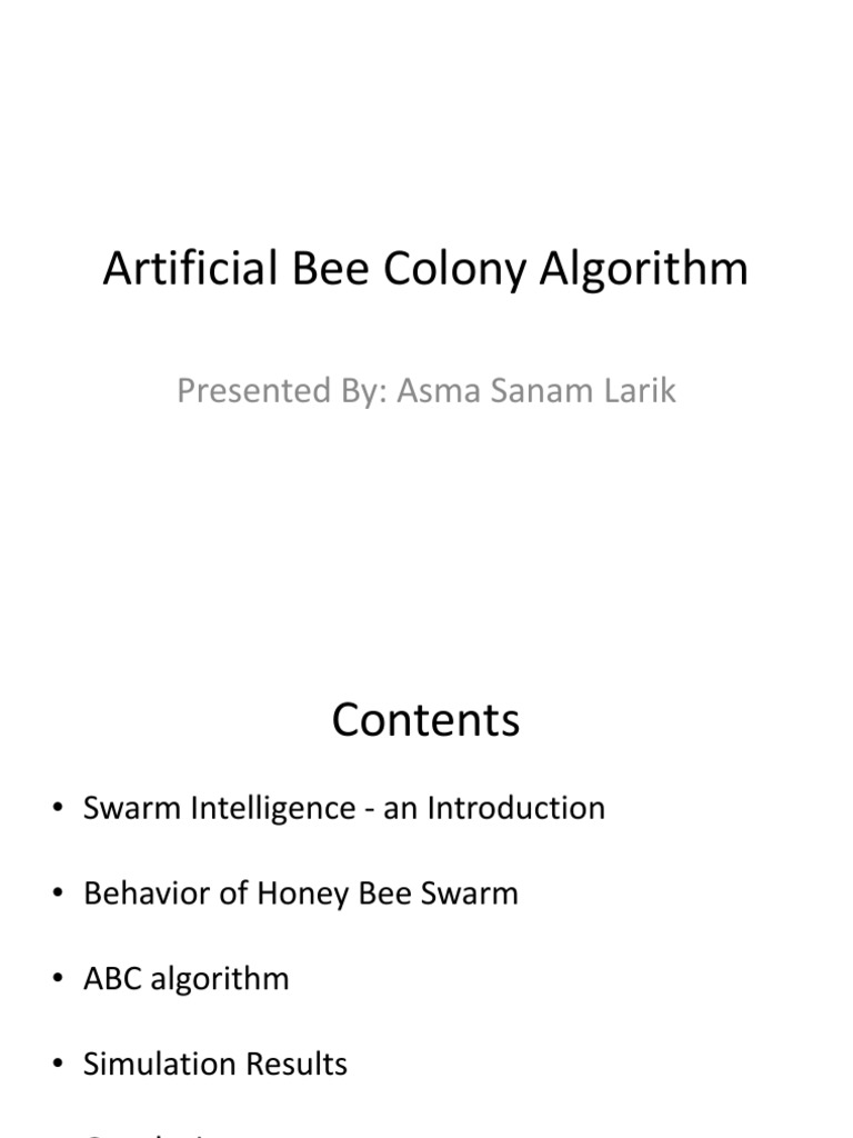 Artificial Bee Colony Algorithm Pdf