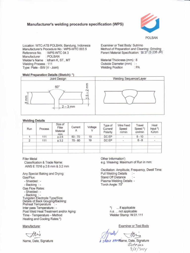 WPS Batch 1 | PDF | Welding | Construction