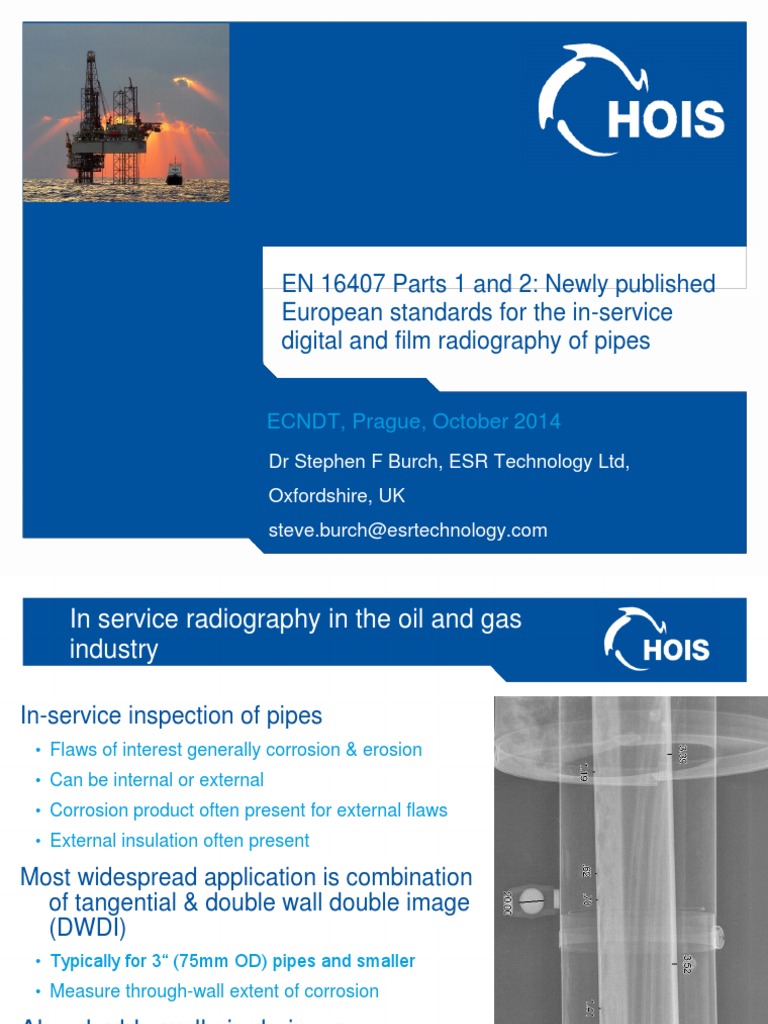 EN 16407 HOIS Presentation | PDF | Radiography | Nondestructive Testing