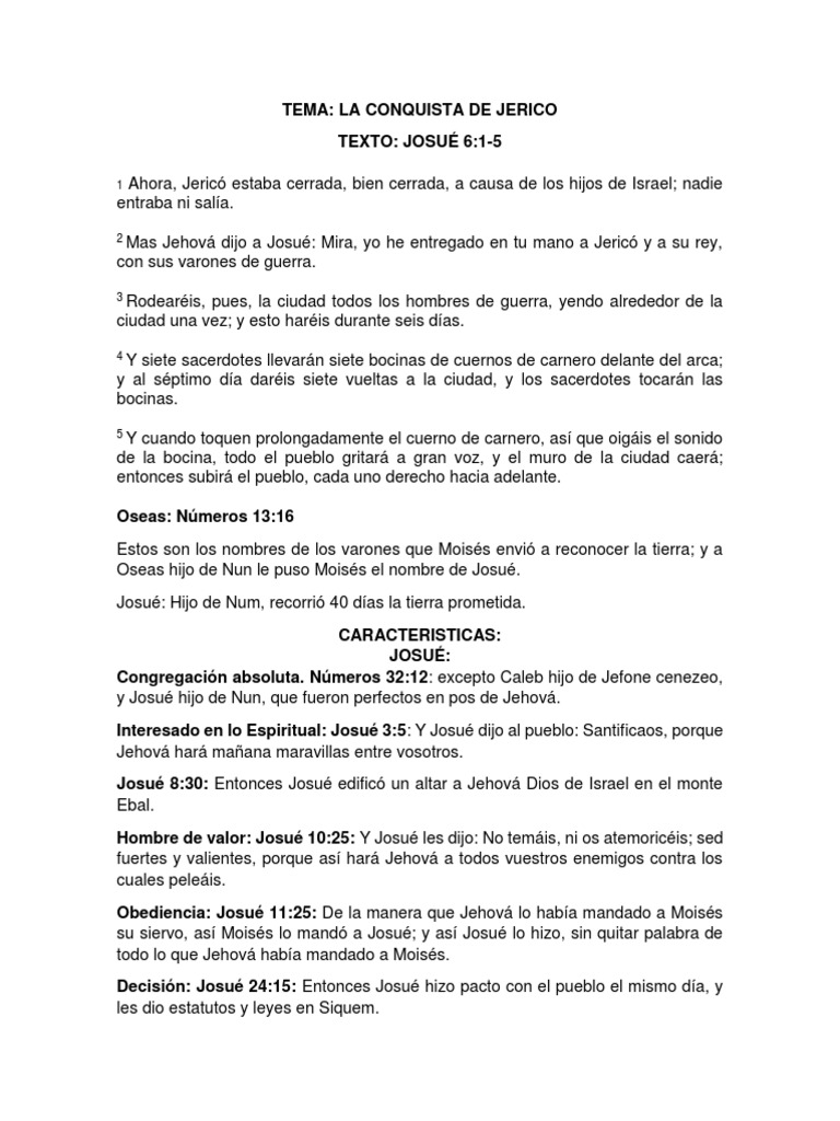 Los Muros de Jerico | PDF | Joshua | Moisés