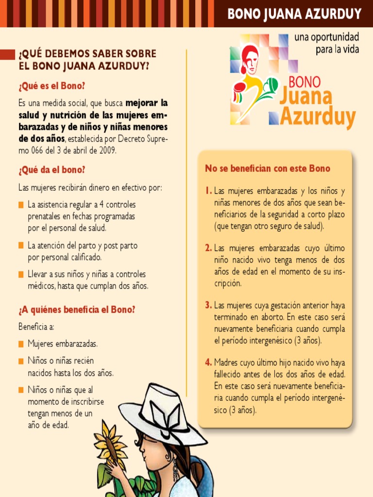 Bono juana azurduy.pdf | Parto | El embarazo | Prueba gratuita de 30 ...