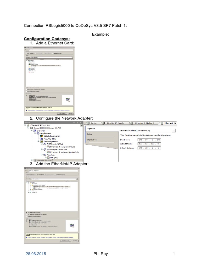 RSLogix5000 to CoDeSys V3.5 Connection Guide | PDF
