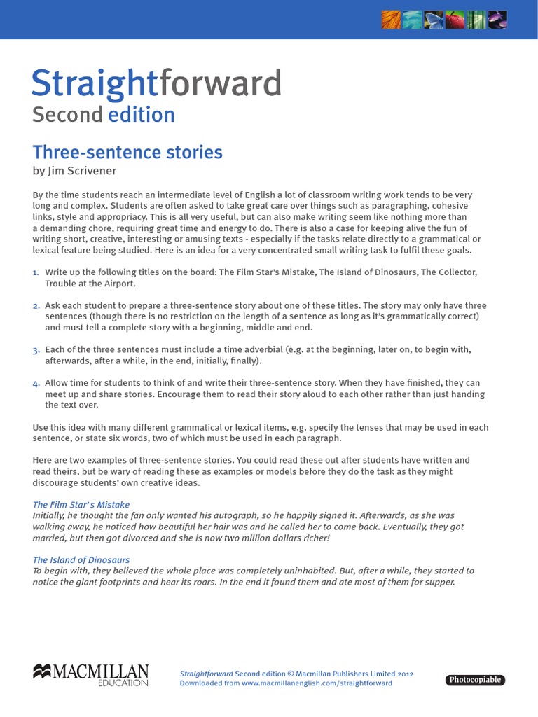 Three Sentence Stories PDF | PDF | Human Communication | Semiotics