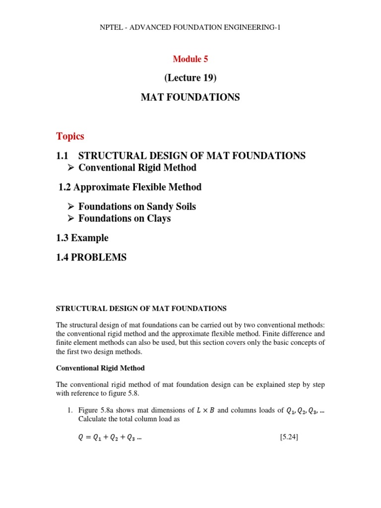 Structural Design and Analysis of Mat Foundation PDF | PDF