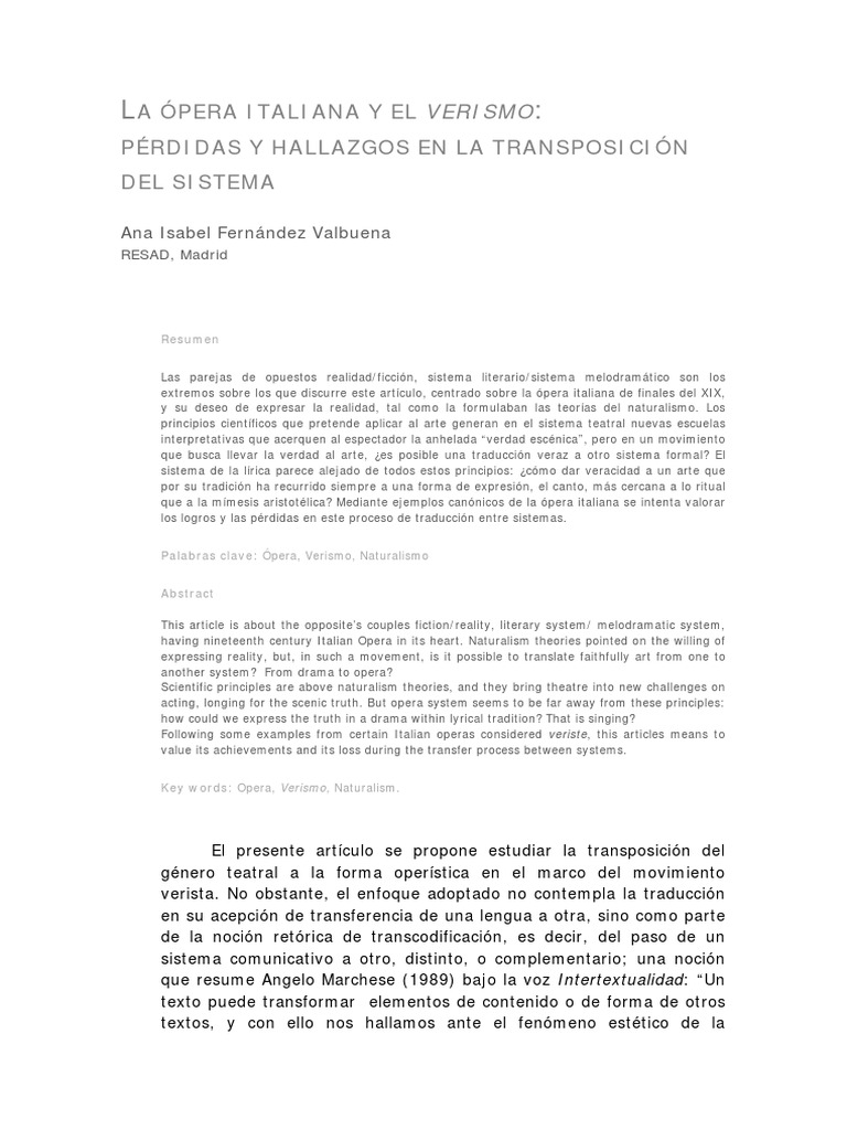 Verismo | PDF | Ópera | Giacomo Puccini