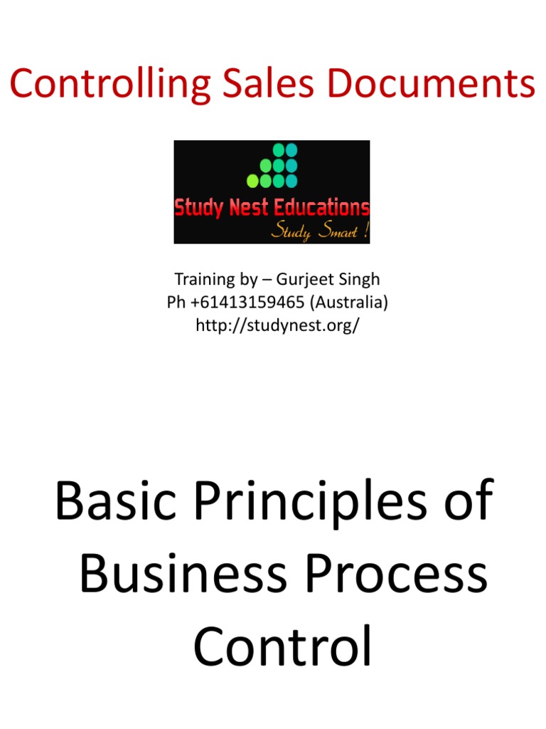 11 Controlling Sales Documents | PDF | Business