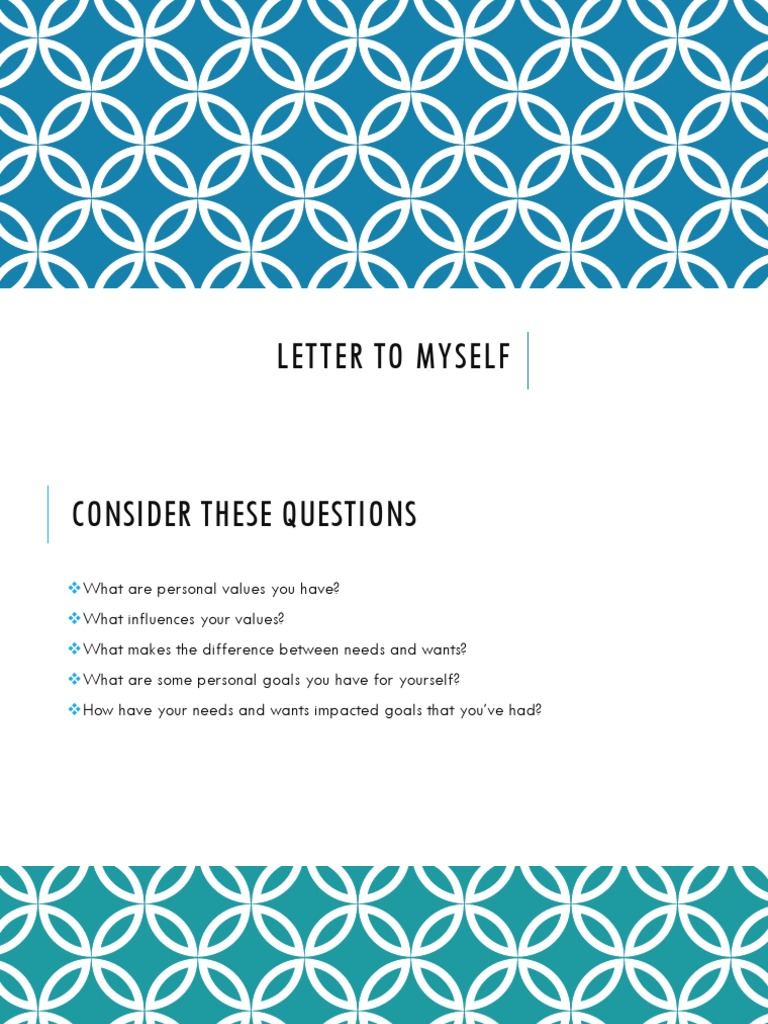 Letter To Myself | PDF