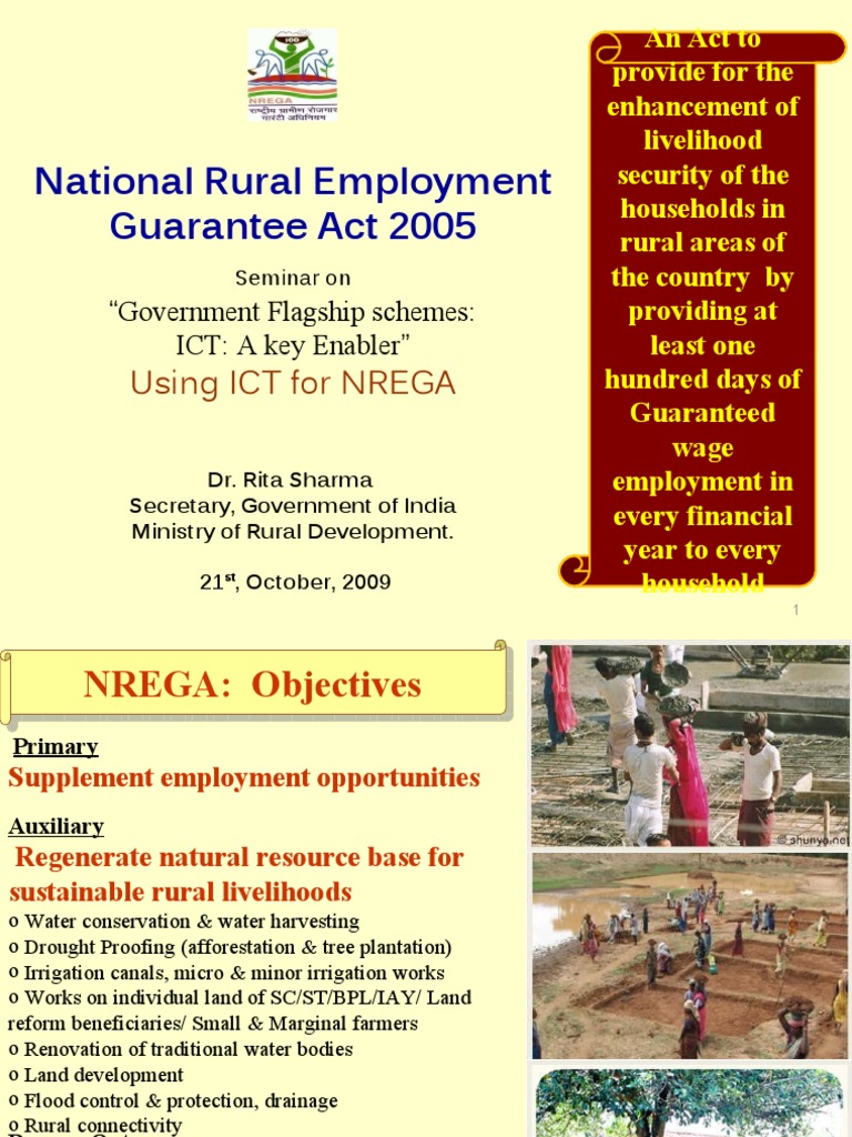 National Rural Employment Guarantee Act 2005: Using ICT For NREGA | PDF ...
