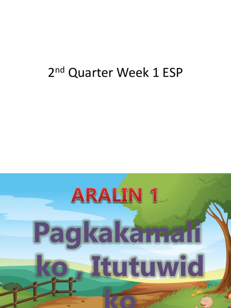 2nd Quarter Week 1 ESP | PDF