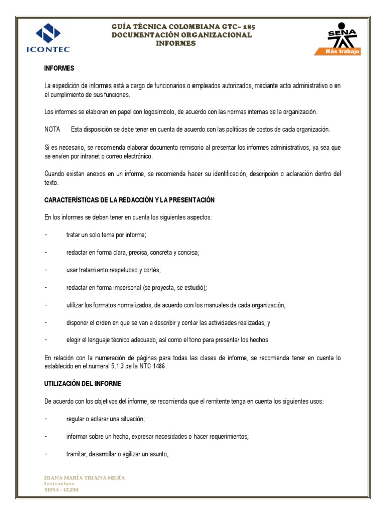 5 Informes GTC 185 | PDF