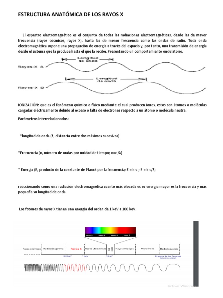 Estructura y Funcionamiento de Rayos X | PDF | Electrón | Rayo X