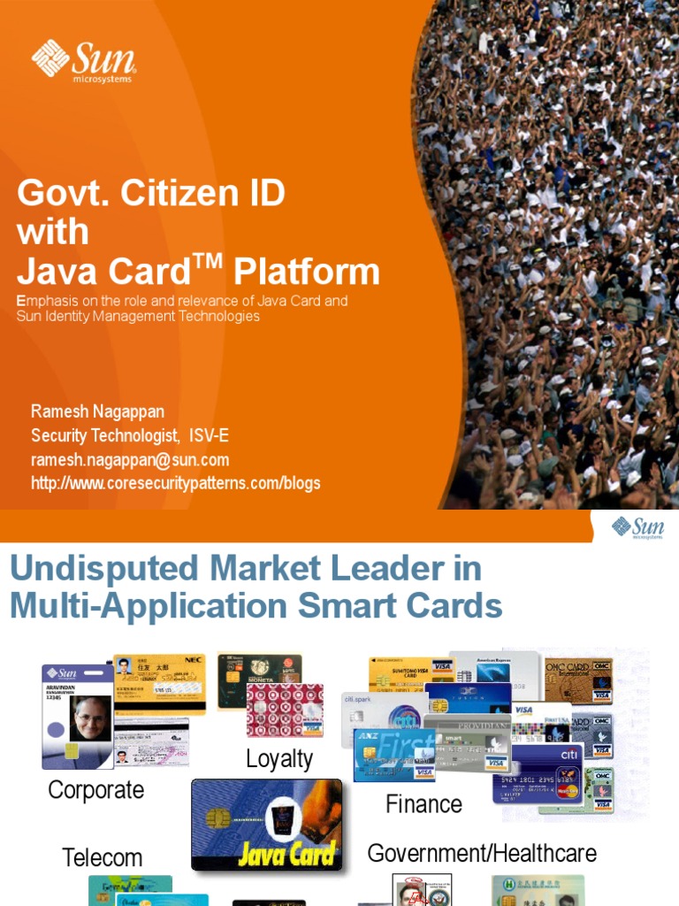 Govt. Citizen ID With Java Card Platform: Ramesh Nagappan Security ...