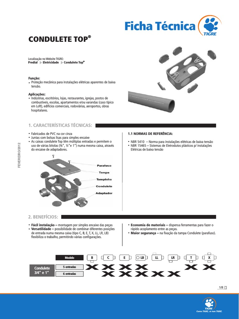 Condulete PVC - Linha - 33 PDF | PDF | Embalagem e rotulagem | Fiação ...