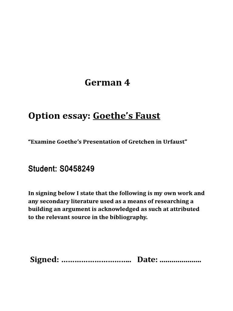 Gretchen in Urfaust | Download Free PDF | Faust | Goethe's Faust