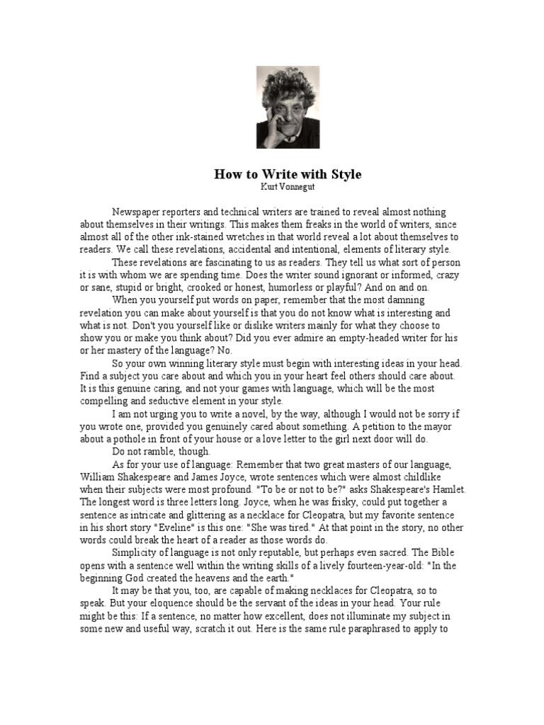 How To Write With Style | PDF | Linguistics | Languages