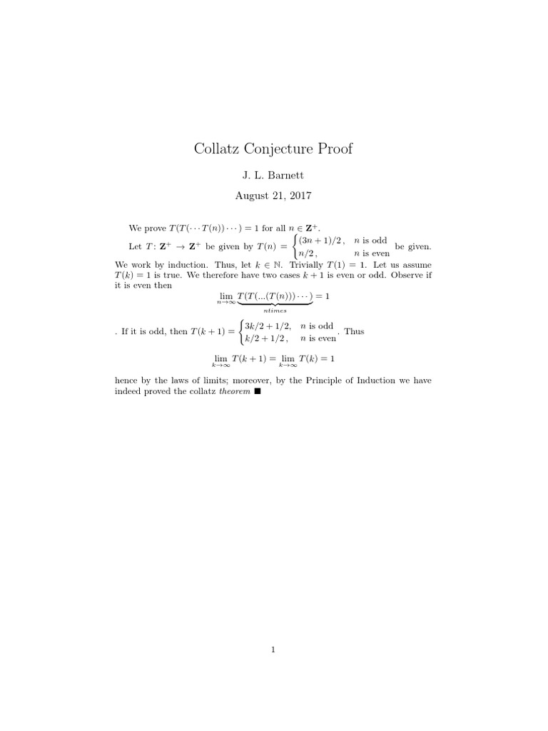 Collatz Theorem | PDF