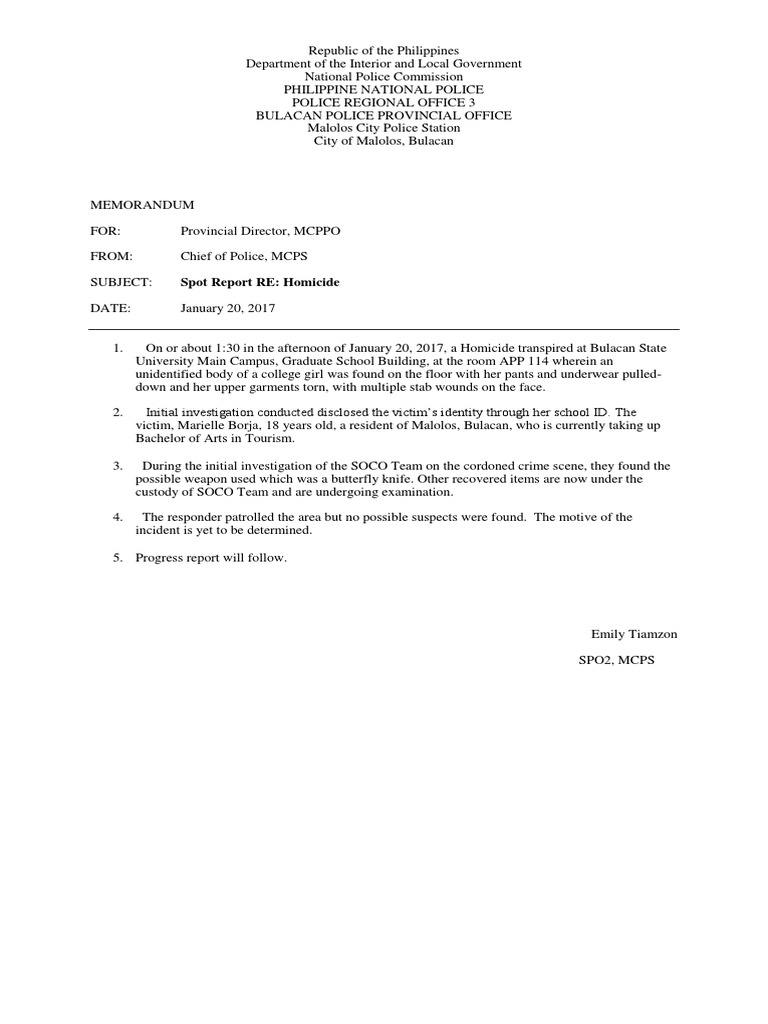 SITG Spot Report | PDF