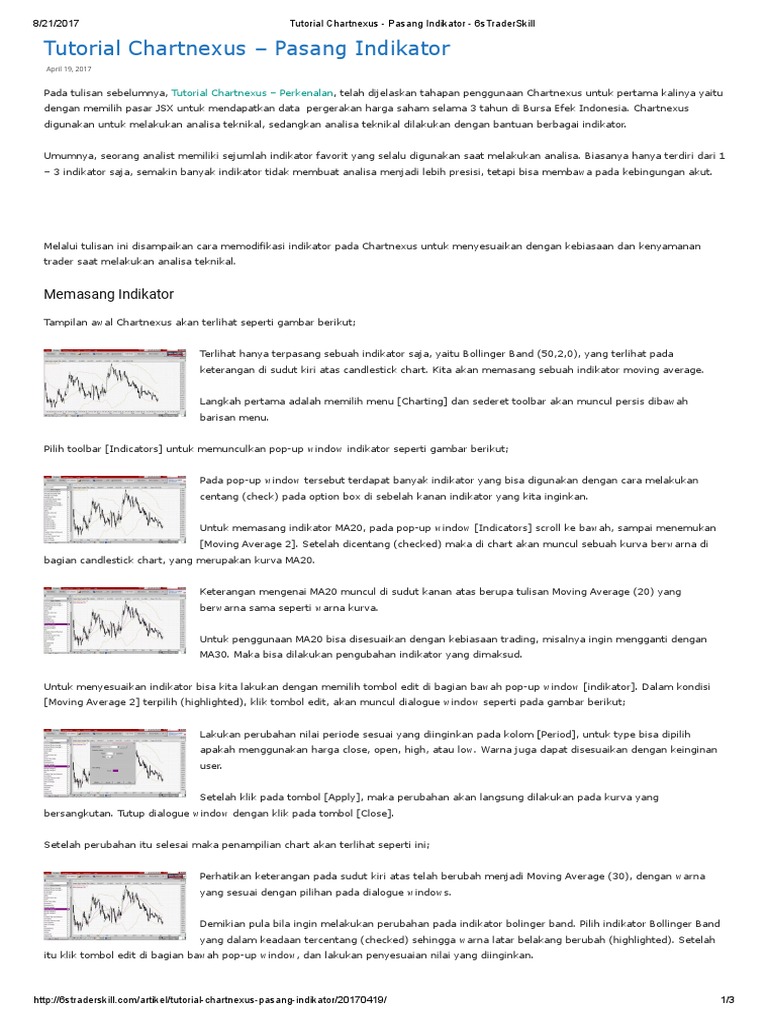 Tutorial Chartnexus - Pasang Indikator - 6sTraderSkill | PDF | Metode & Bahan Ajar