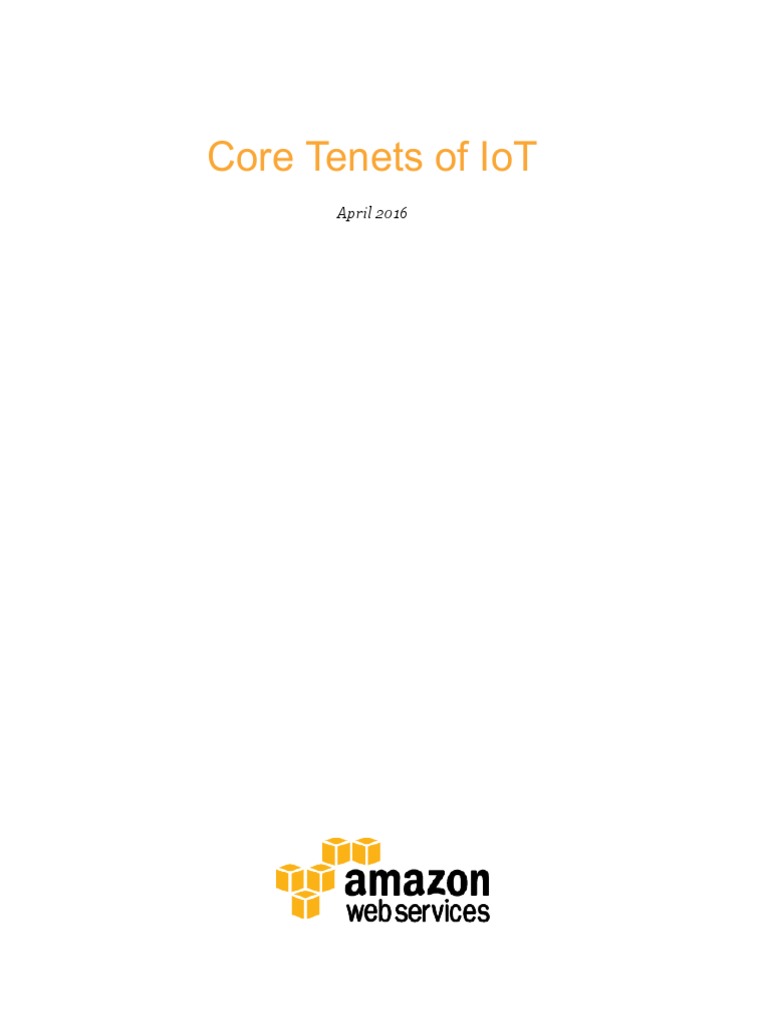 Core Tenets of Iot1 PDF | PDF | Internet Of Things | Cloud Computing