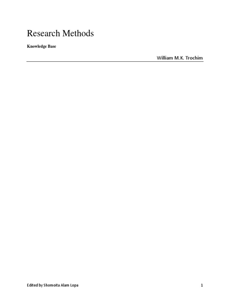 Research Methods Knowledge Base | PDF | Null Hypothesis | Hypothesis