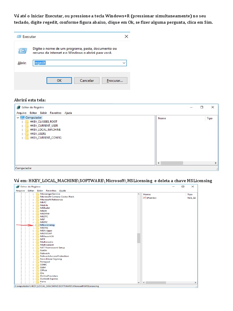 Como Remover MSLicensing no Windows 10 | PDF | Carreira e Crescimento ...