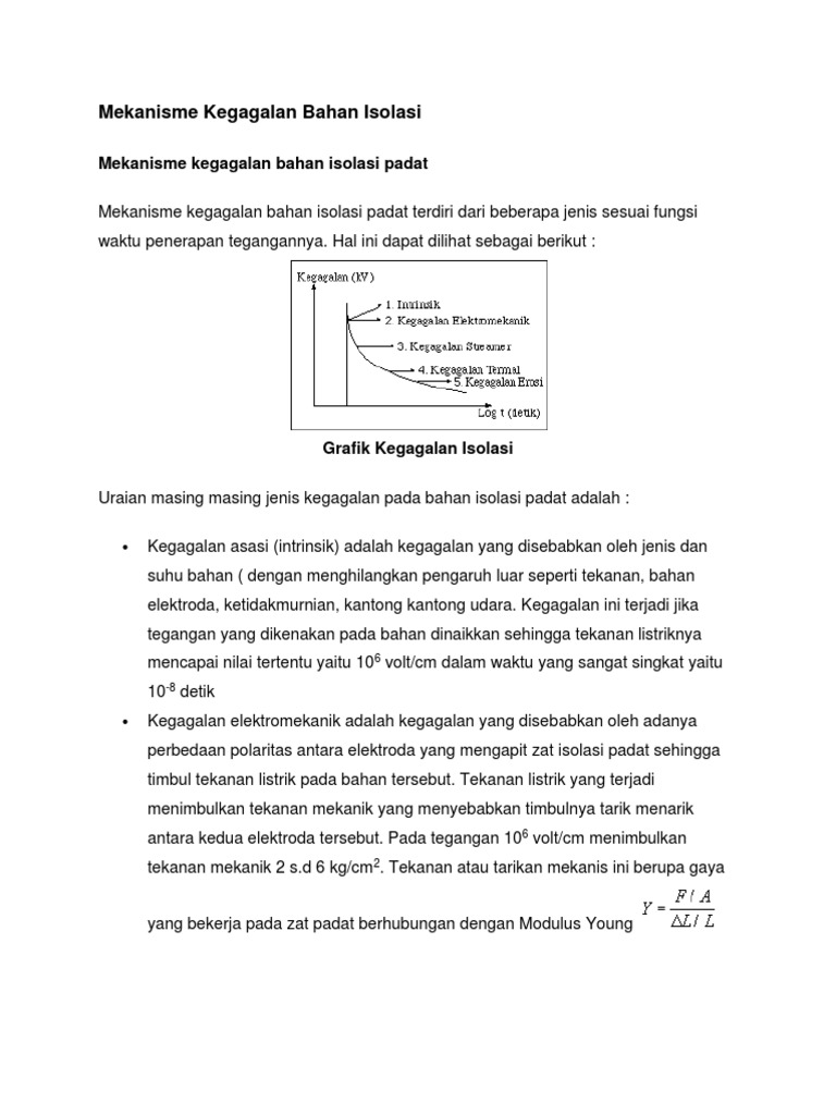Mekanisme Kegagalan Bahan Isolasi Padat | PDF | Sains & Matematika ...