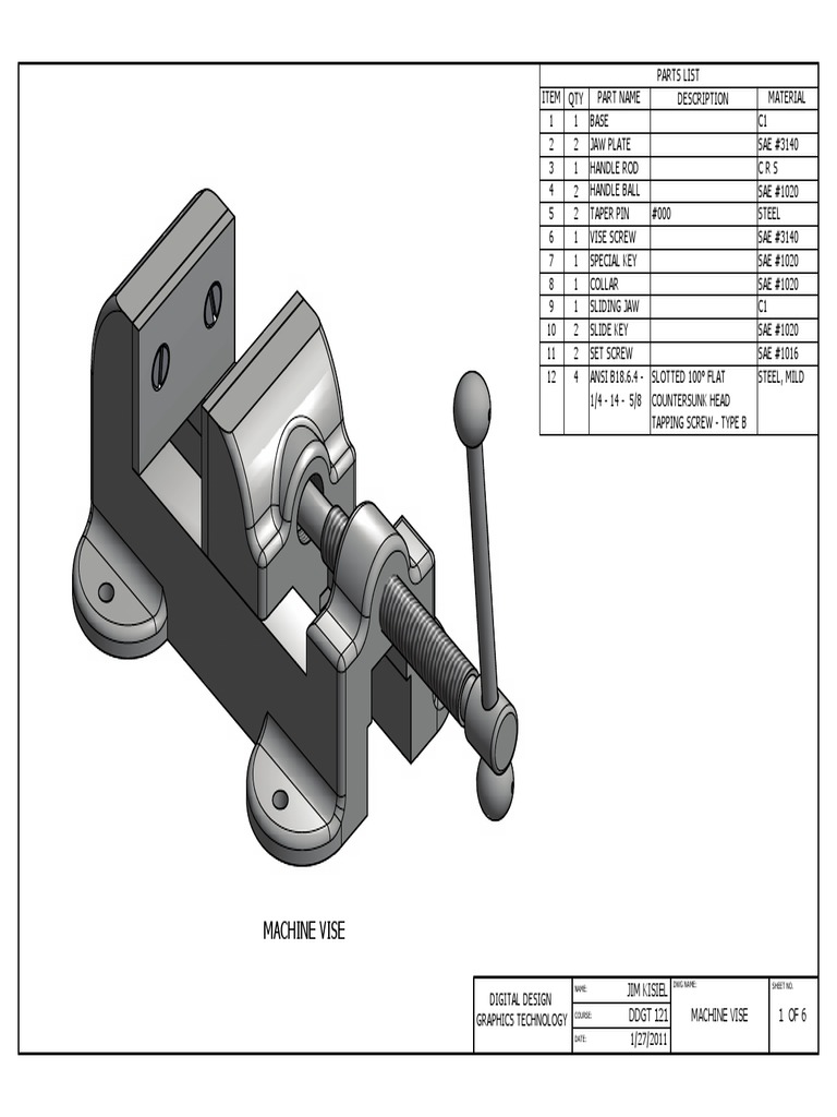 Vise 1 Goog1 PDF | PDF | Screw | Mechanical Engineering