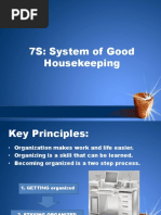 7S Standards of Good Housekeeping Checklist | PDF | Cabinetry | Safety
