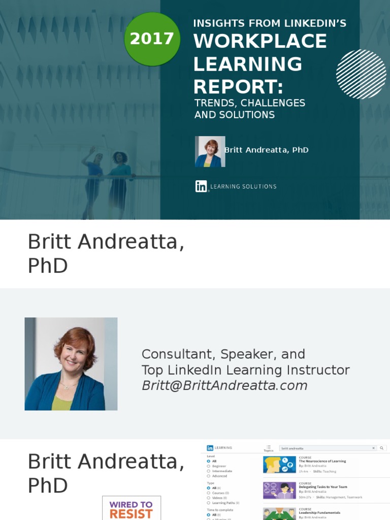 Insights From Our Workplace Learning Report | PDF | Learning ...