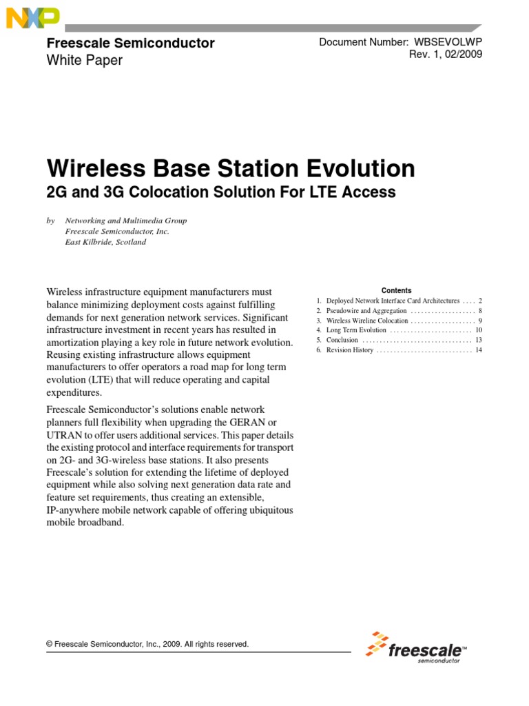 Wireless Base Station Evolution: 2G and 3G Colocation Solution For LTE ...