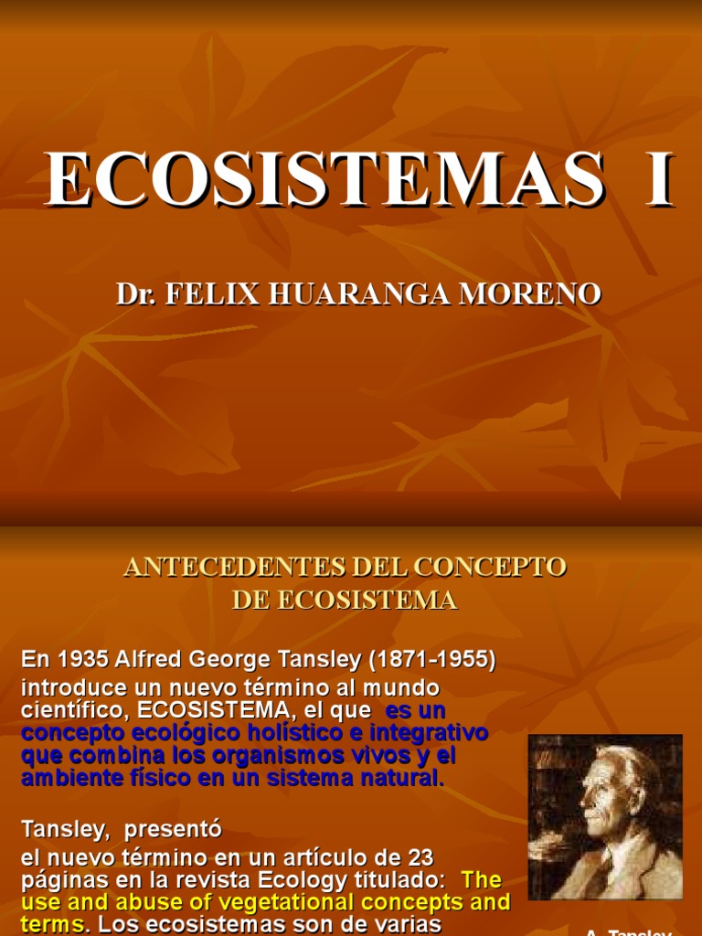 Orígenes del concepto de ecosistema | PDF | Ecosistema | Entropía
