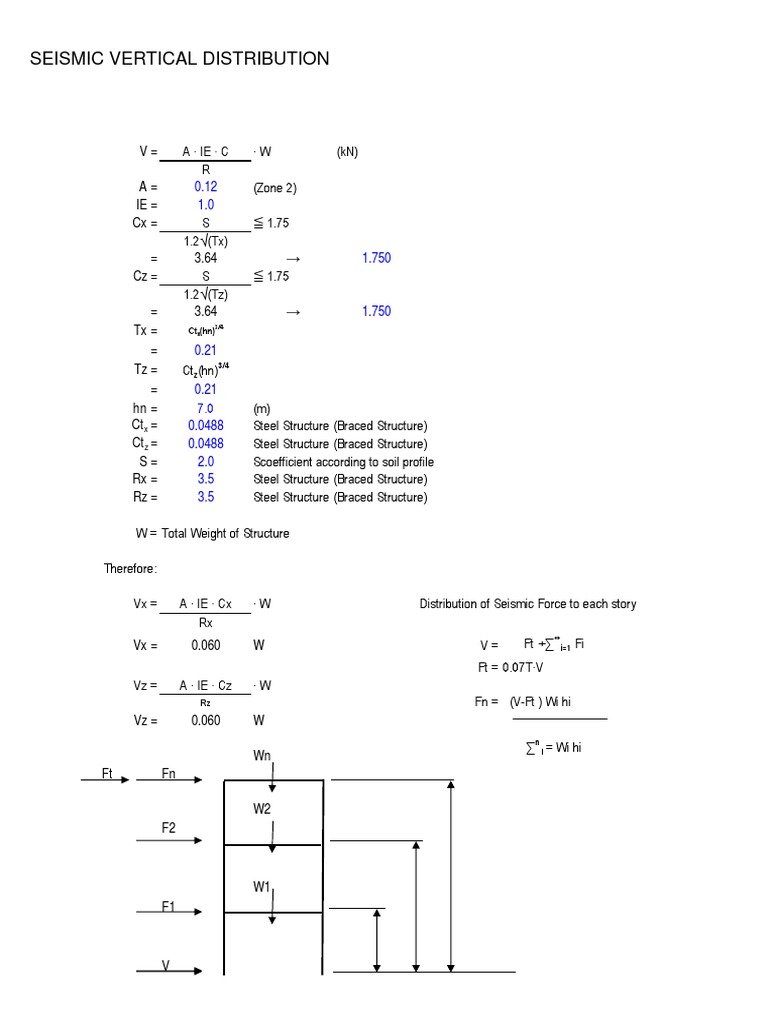 UBC 97 Seismic Calculation | PDF