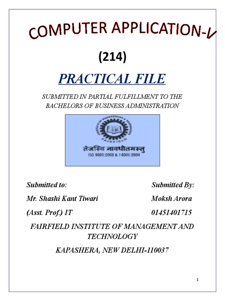 Computer Practical For Bba | PDF | Html | Web Page