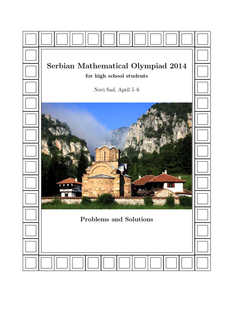 Serbian Mathematical Olympiad 2014 Problems and Solutions | PDF ...
