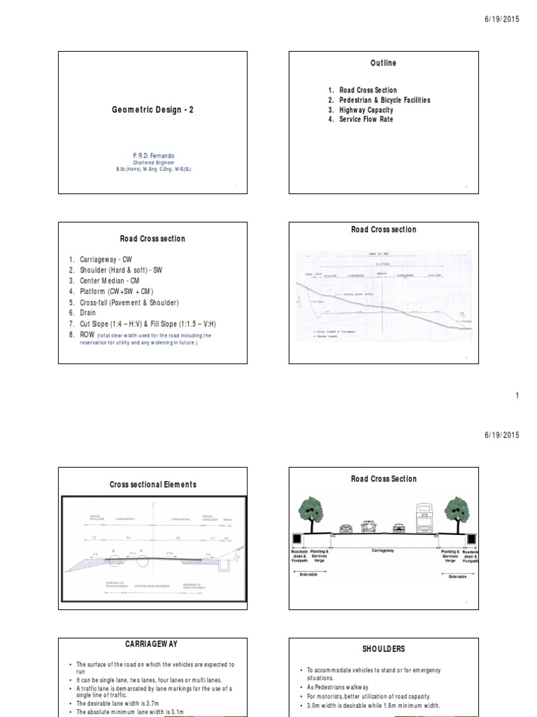 Geometric Design (IESL) - 2 | PDF | Lane | Traffic