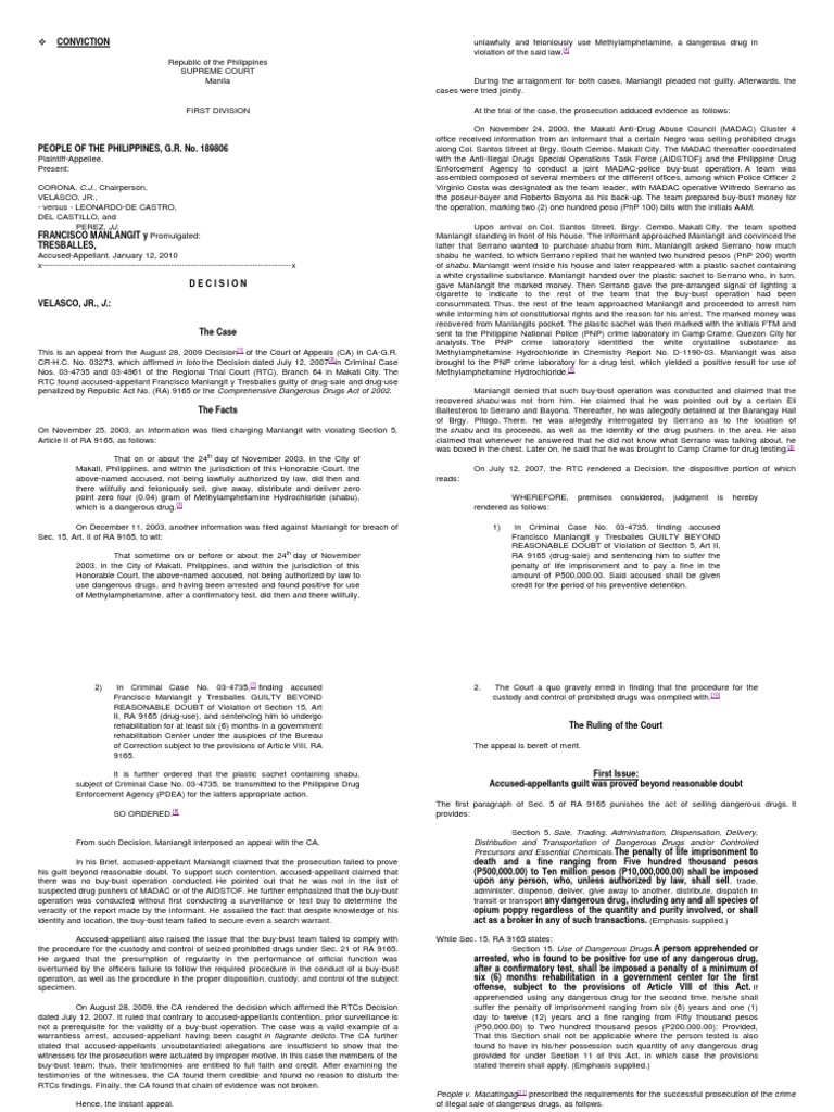 Illegal Drugs Cases | PDF | Arrest | Prosecutor